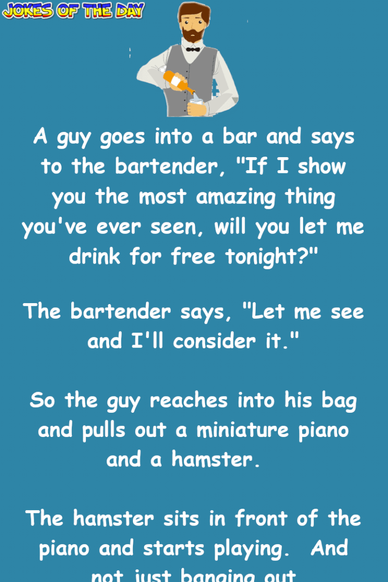 Funny Bar Joke: The bartender is impressed and gives the man free ...