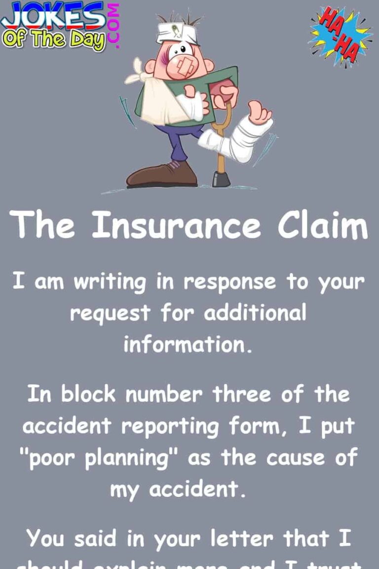 Funny: The Insurance Claim | Jokes Of The Day